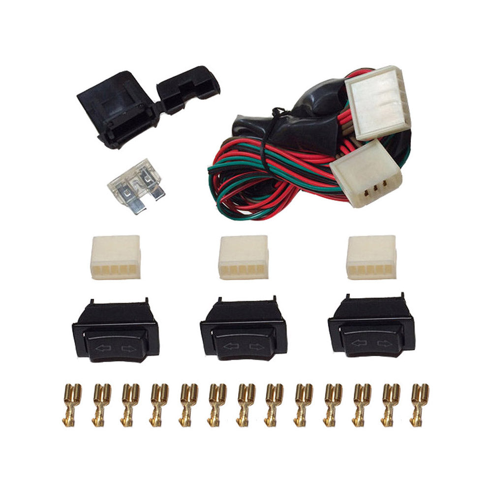 Megatronix WKS032 Illuminated Power Window Rocker Switch Kit 3 Switche ...